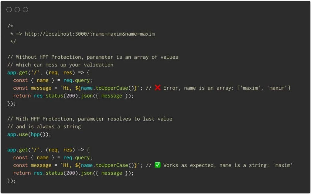 Protect Against Parameter Pollution In Express Maxim Orlov