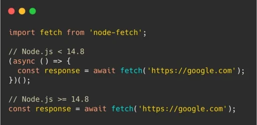Top-Level await in Node.js - Maxim Orlov