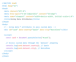 Using Data Attributes Maxim Orlov