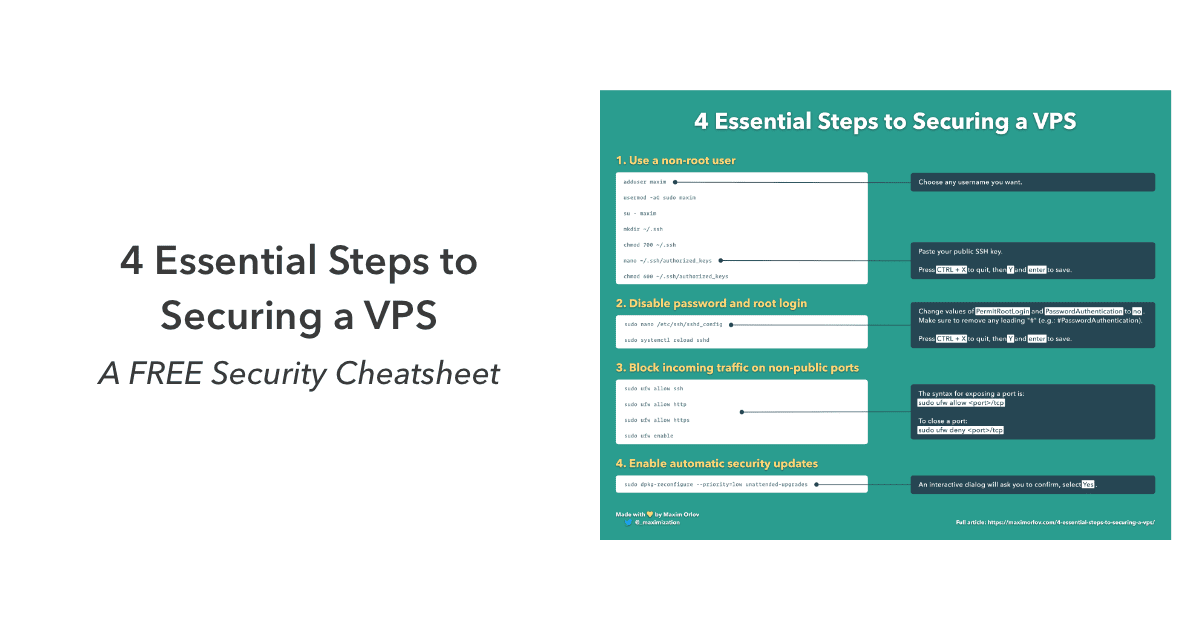 VPS Security Cheatsheet - Maxim Orlov